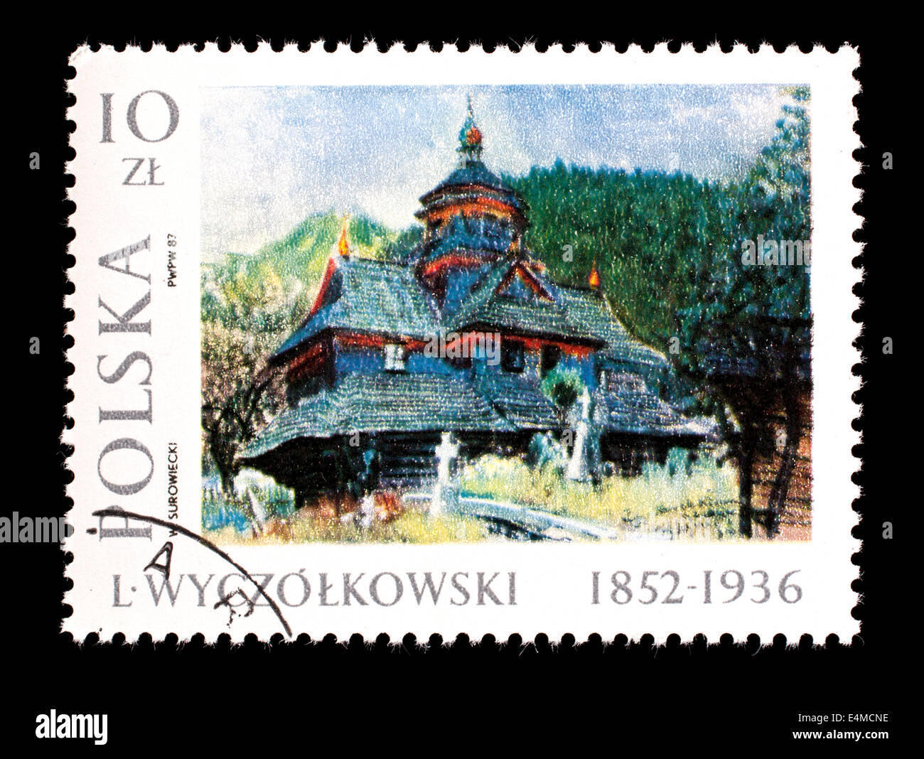 Postage stamp from Poland depicting the Leon Wyczolkowski painting ...