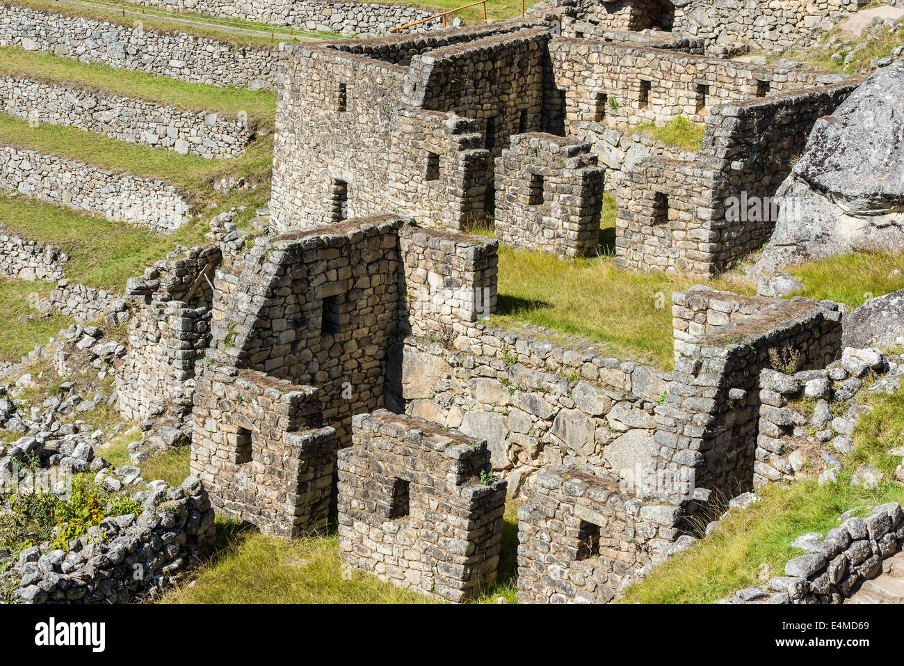 Machu Picchu, Incas ruins in the peruvian Andes at Cuzco Peru Stock ...
