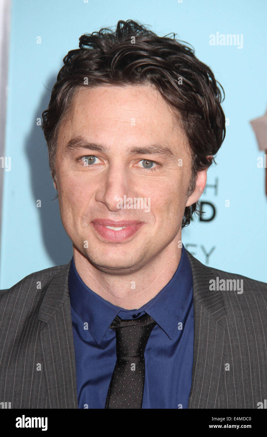 New York, New York, USA. 14th July, 2014. Actor ZACH BRAFF attends the New York premiere of ...