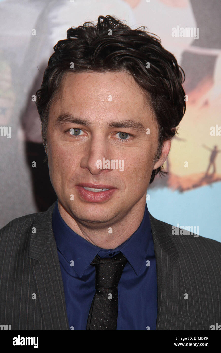New York, New York, USA. 14th July, 2014. Actor ZACH BRAFF attends the New York premiere of ...