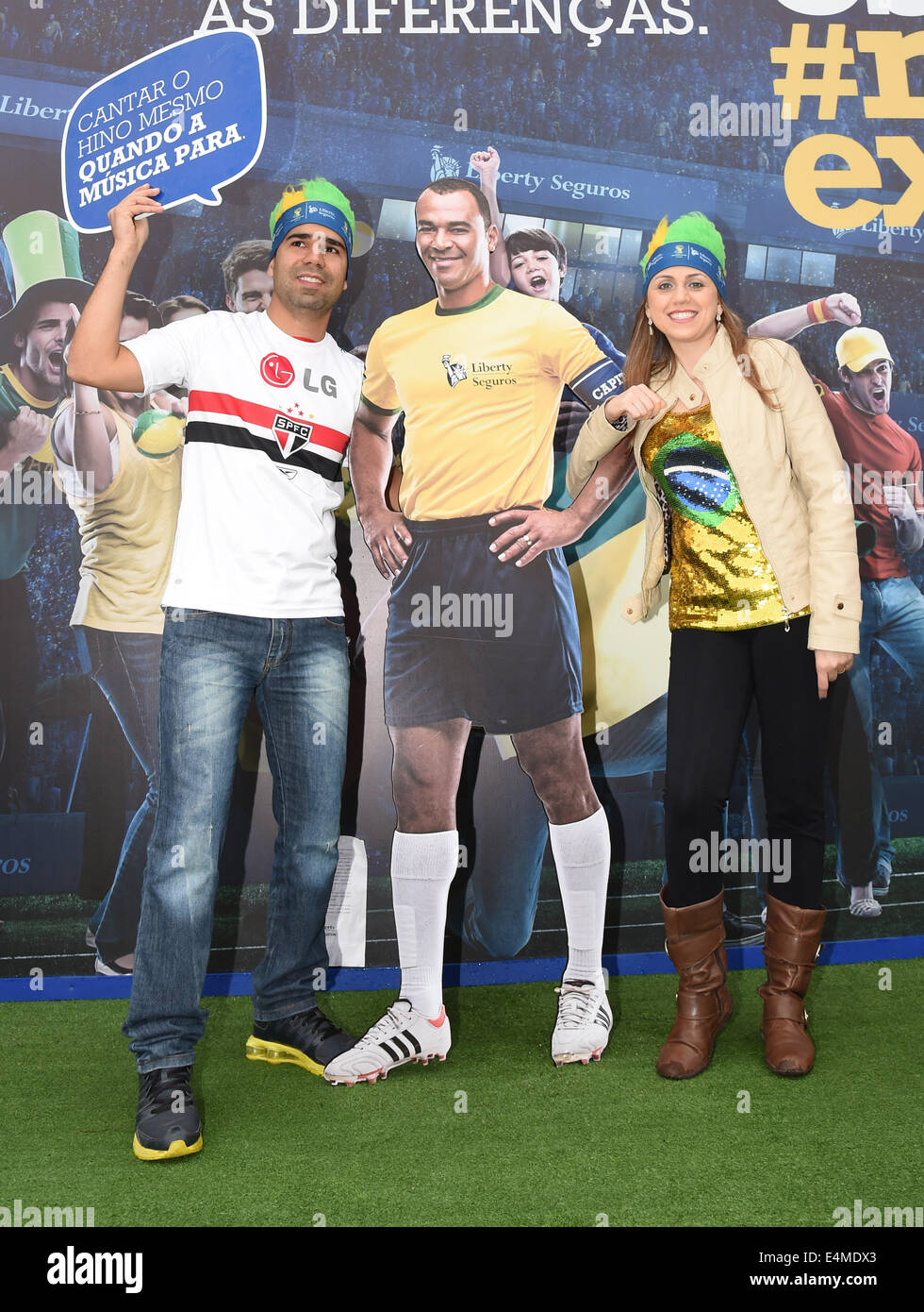 Sao Paulo, Brazil. 9th July, 2014. Fans Football/Soccer : Fans pose for ...