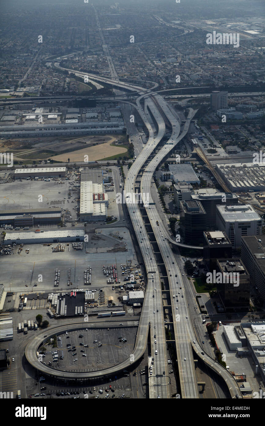 Freeway Los Angeles Aerial Stock Photos & Freeway Los Angeles Aerial ...