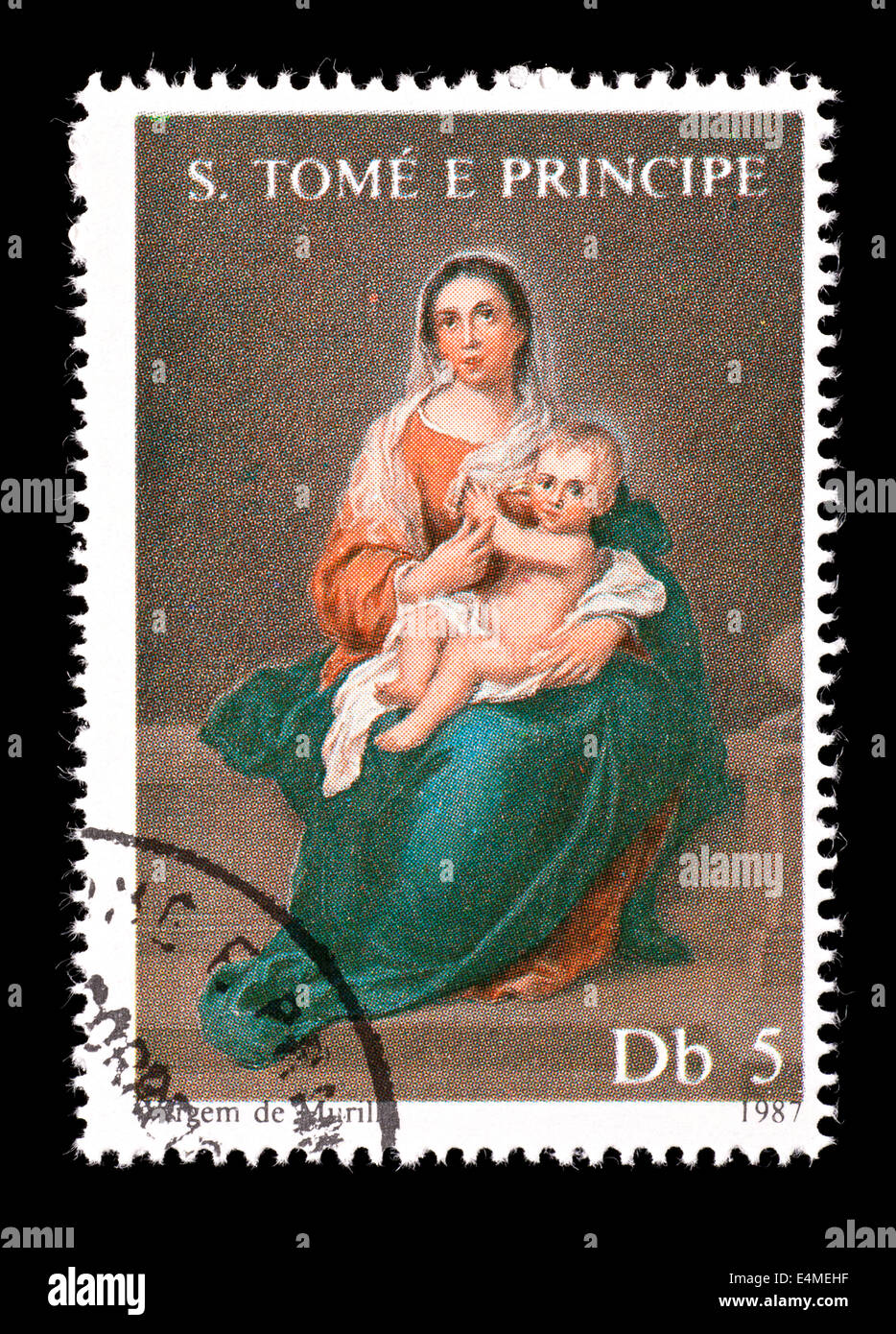 Postage stamp from Saint Thomas and Prince Islands depicting a Murillo ...