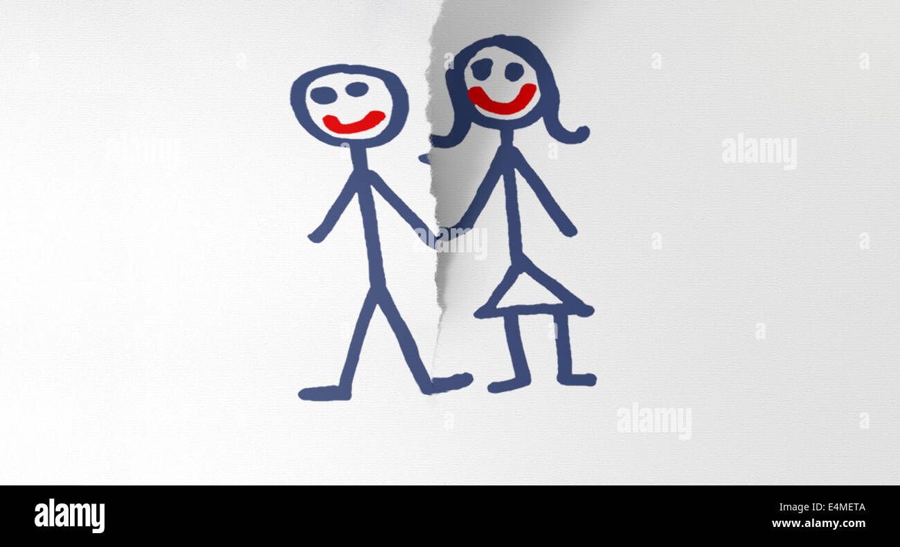 Divorce child drawing hi-res stock photography and images - Alamy