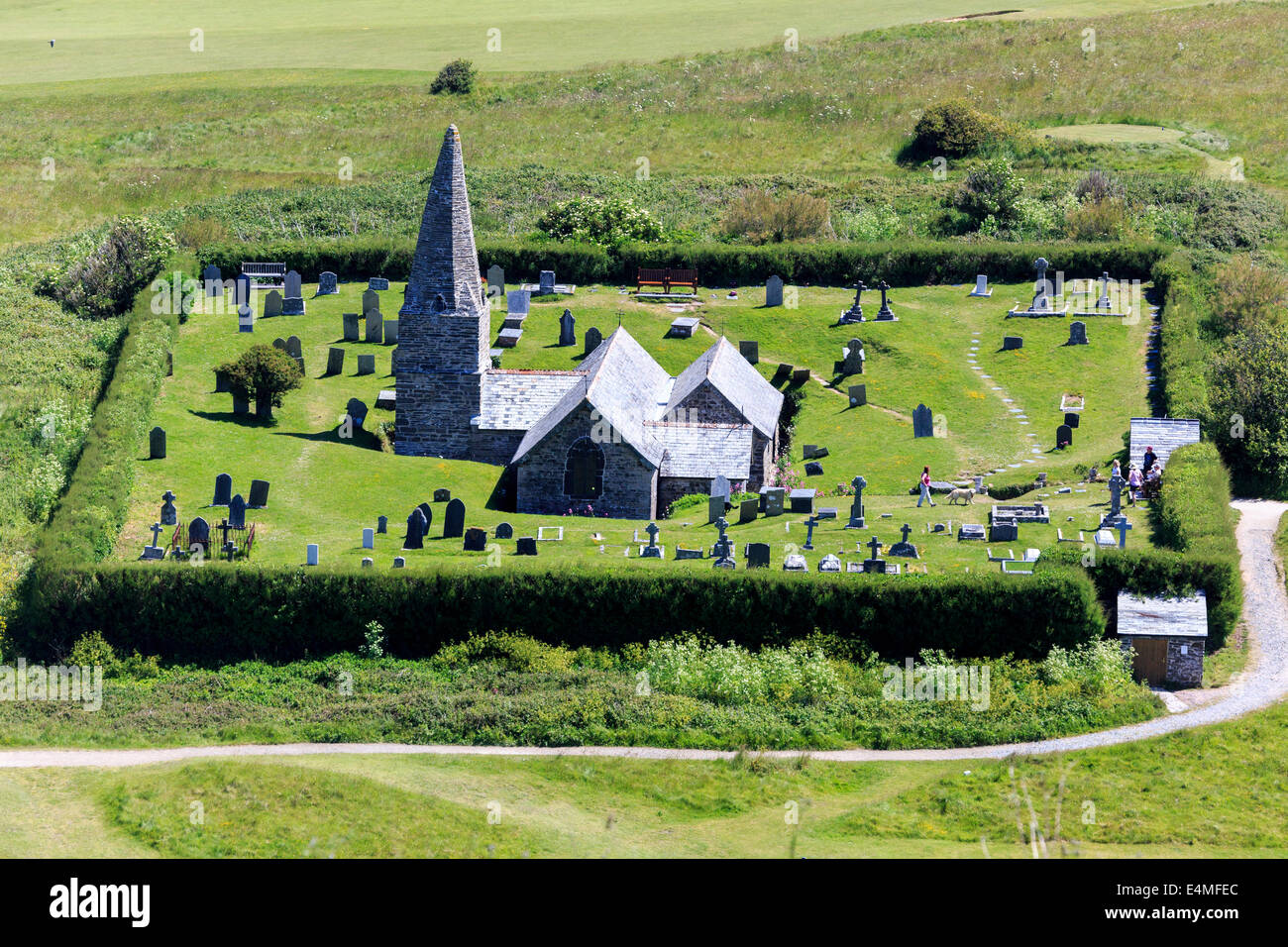 Polzeath Rock Walk Cornwall Stock Photos & Polzeath Rock Walk Cornwall ...