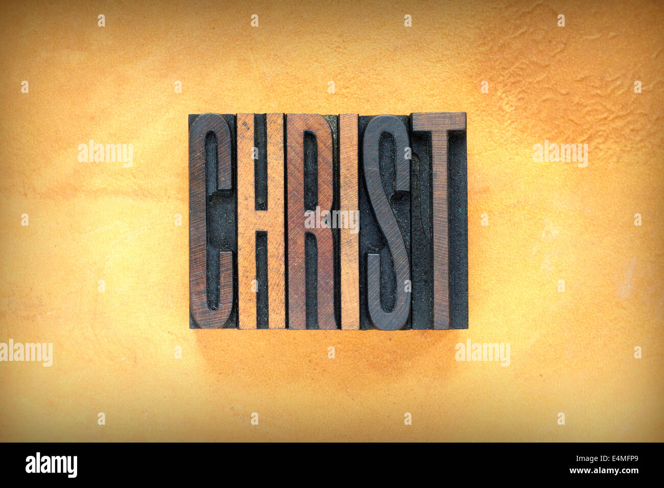 The name CHRIST written in vintage lead letterpress type Stock Photo ...