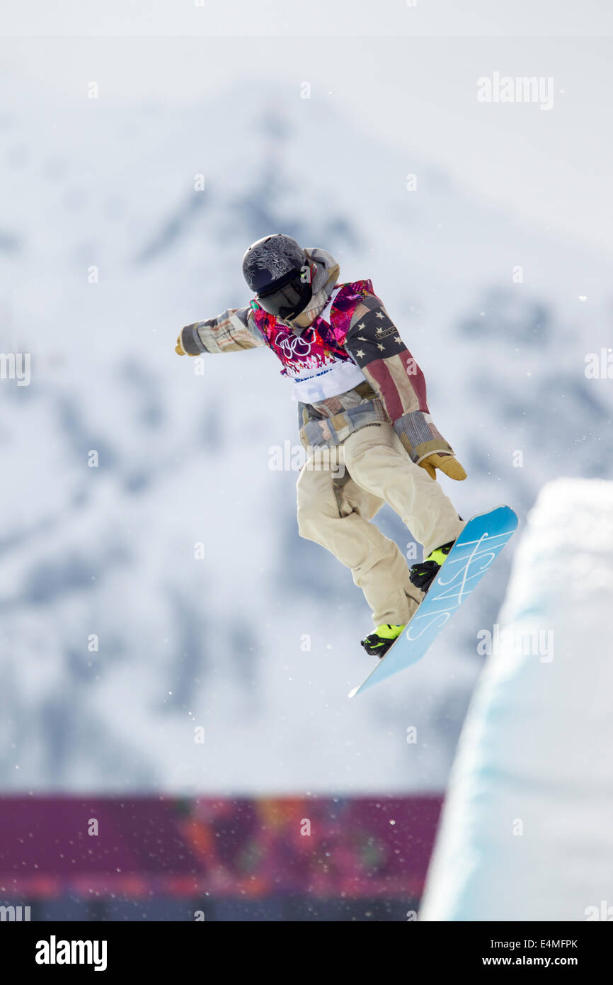 Gregory Bretz (USA) competing in Men's Snowboard Halfpipe at the ...