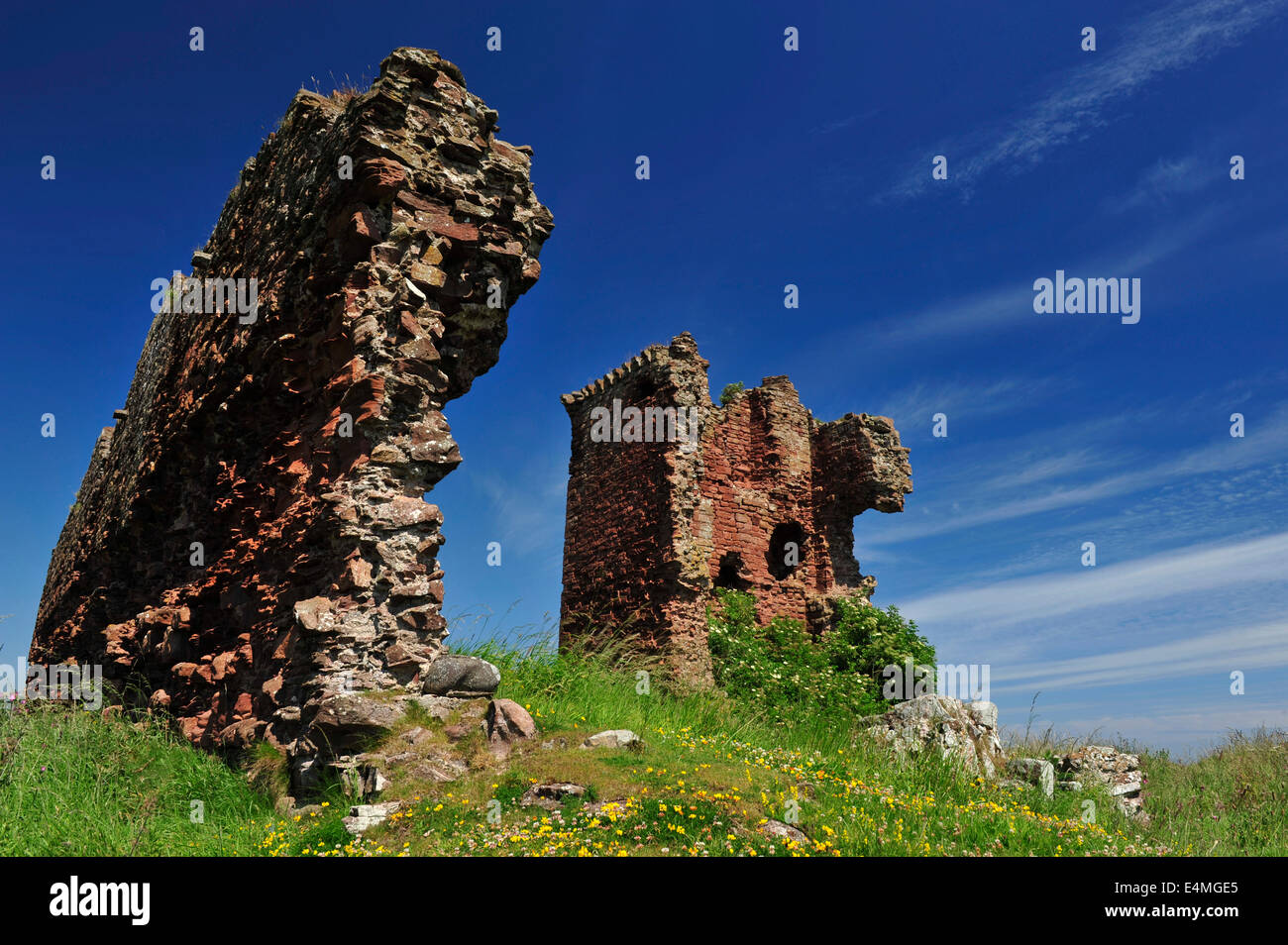 Red Castle, Lunan Bay, Angus, Scotland Stock Photo - Alamy