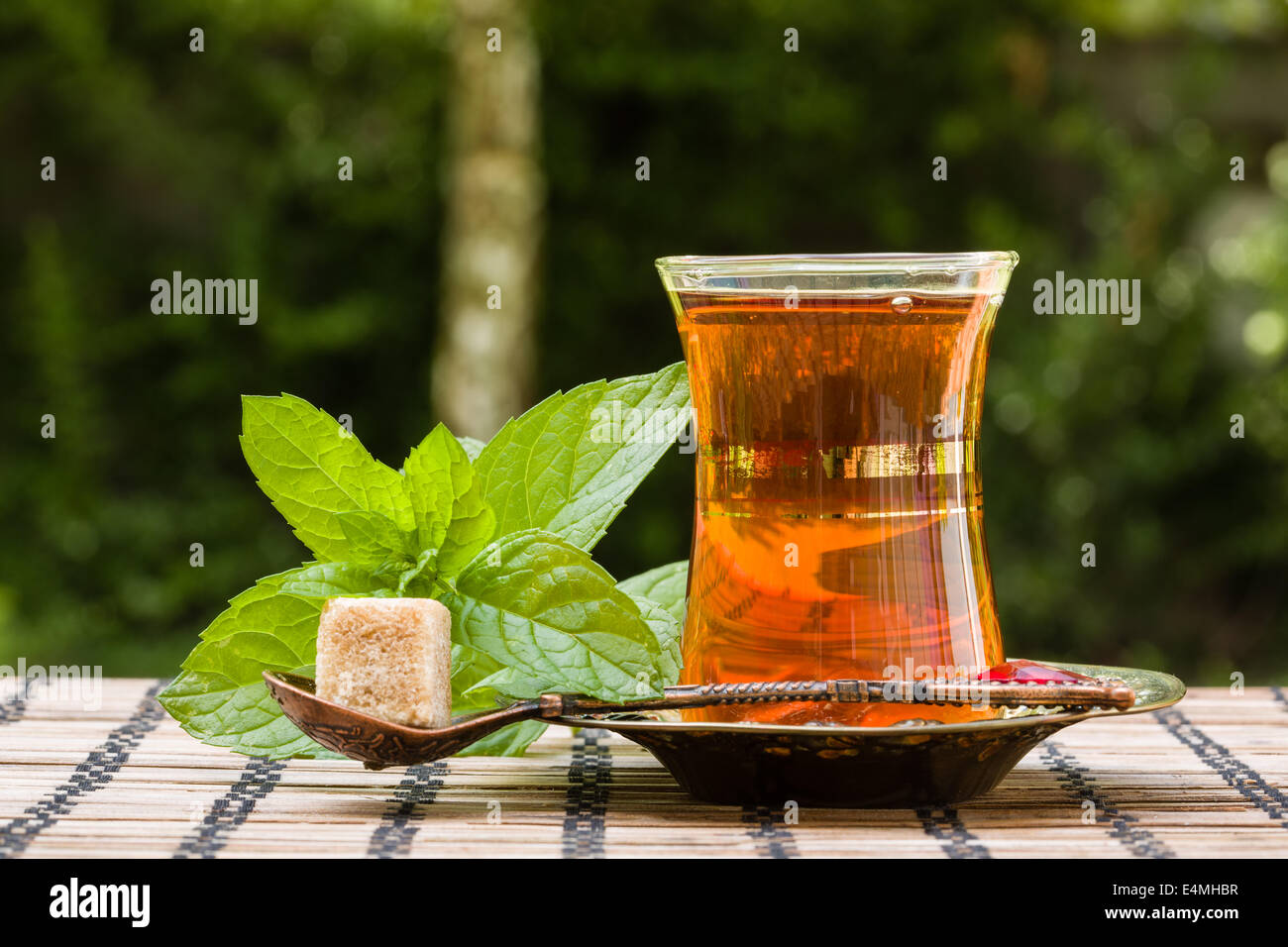 Arabic mint tea is a traditional refreshing drink Stock Photo - Alamy