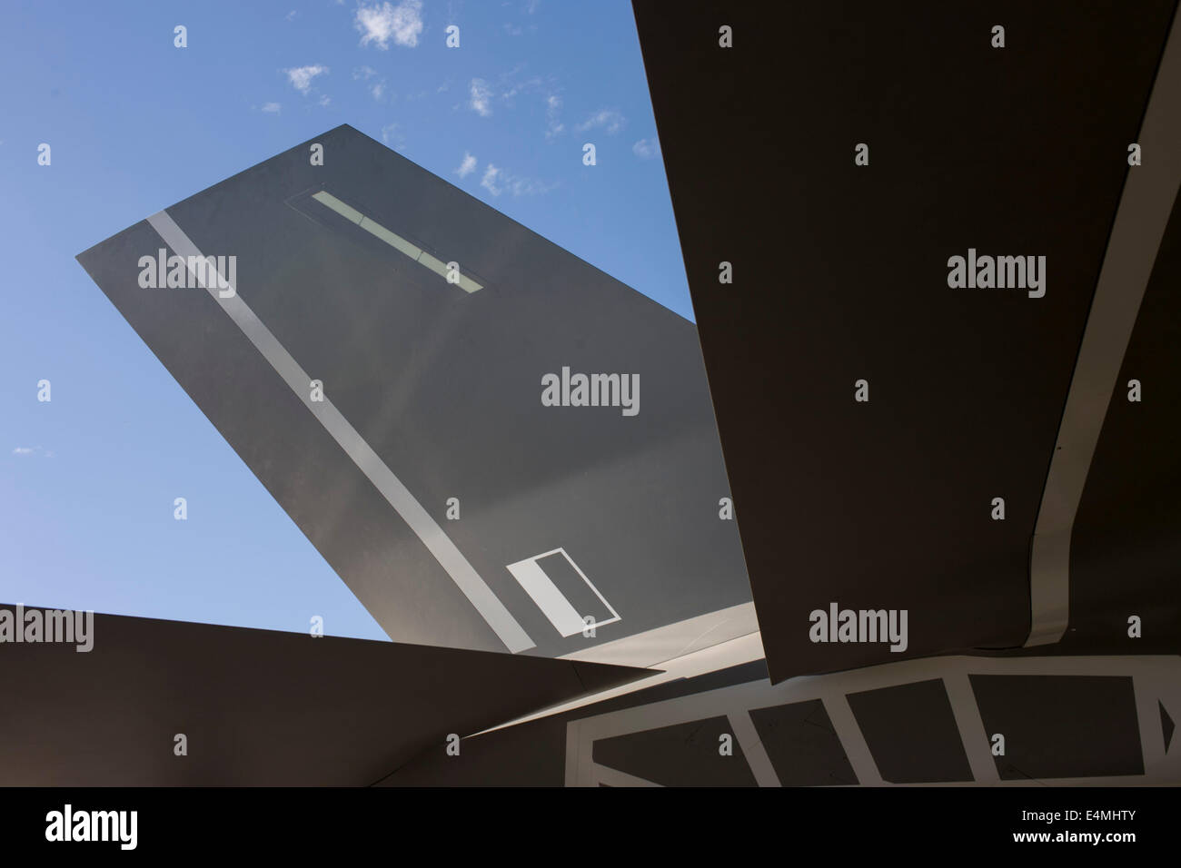 Detail of stealth technology surfaces on a Lockheed-Martin F-35 II ...