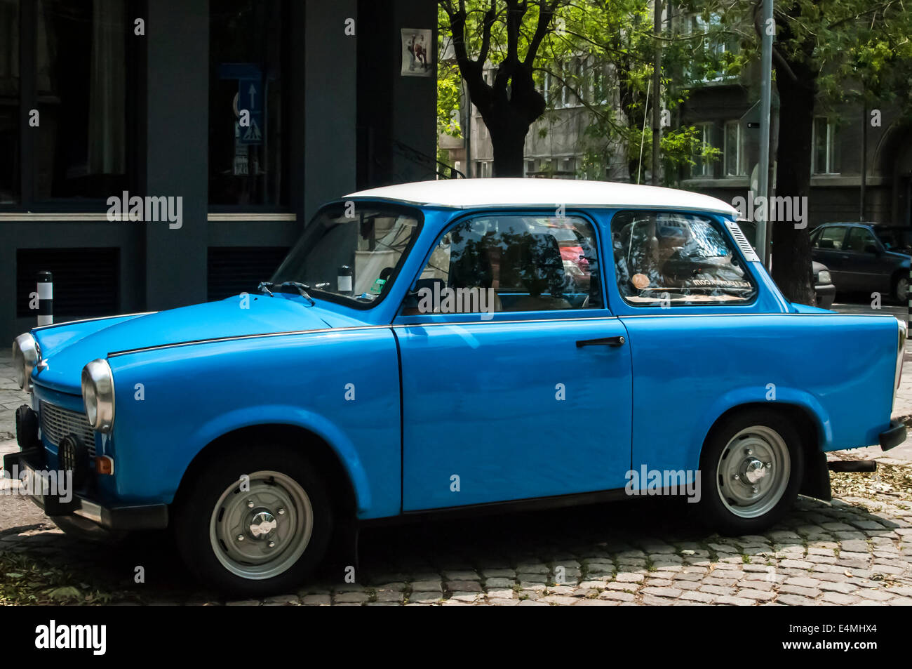 Classic blue trabant hi-res stock photography and images - Alamy