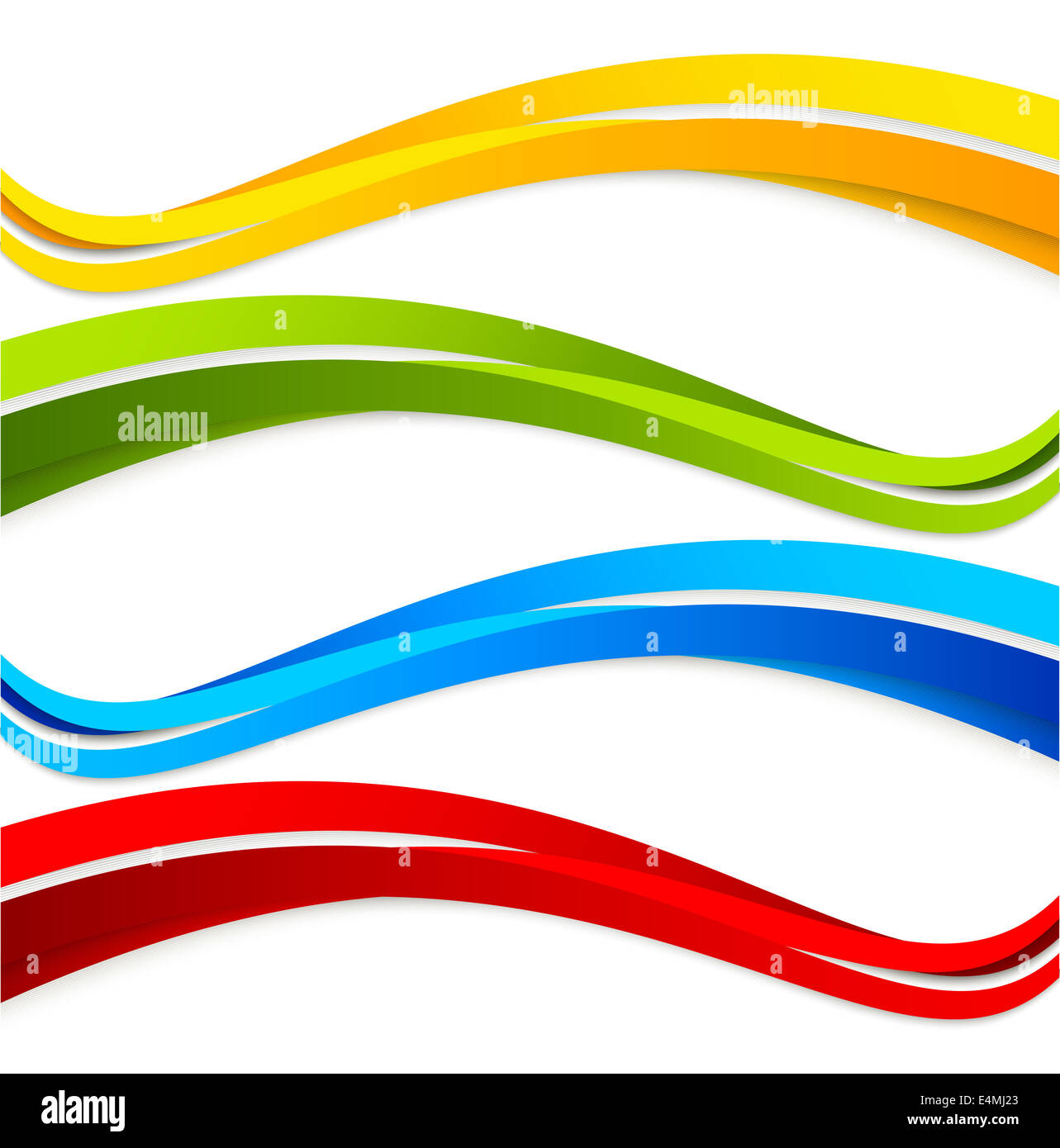 Set of wavy colorful banners Stock Photo - Alamy