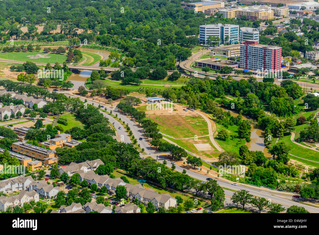 Buildings and streets in urban Downtown Houston Stock Photo - Alamy