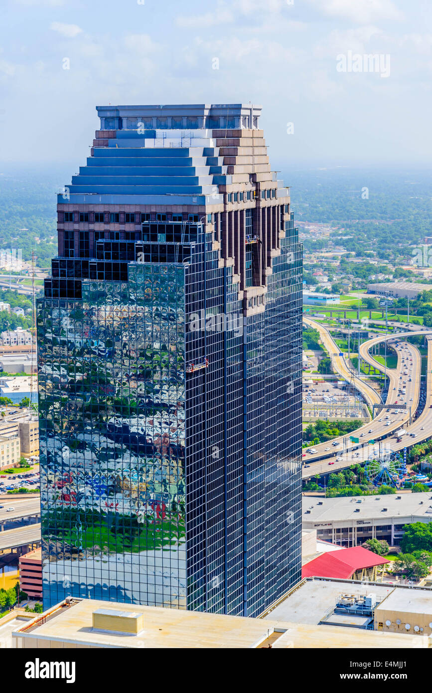 Buildings and streets in urban Downtown Houston Stock Photo - Alamy