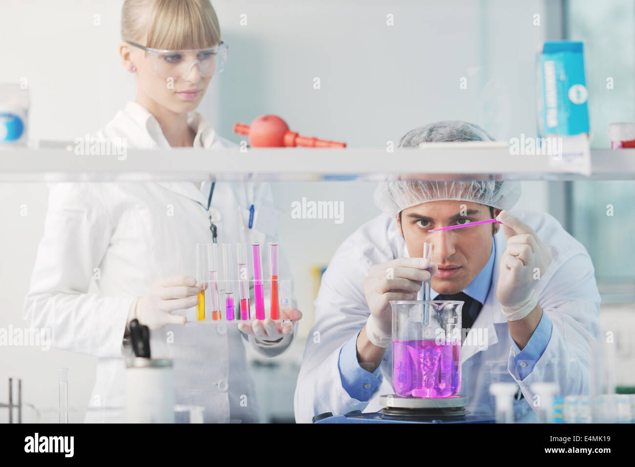 science people in bright lab Stock Photo - Alamy
