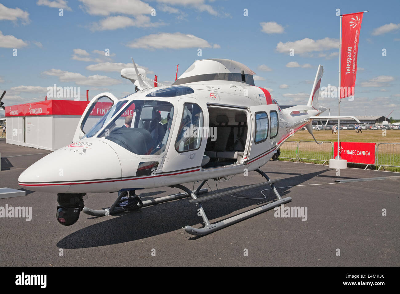 Farnborough, UK. 14th July 2014. AgustaWestland AW109 is a light-weight ...