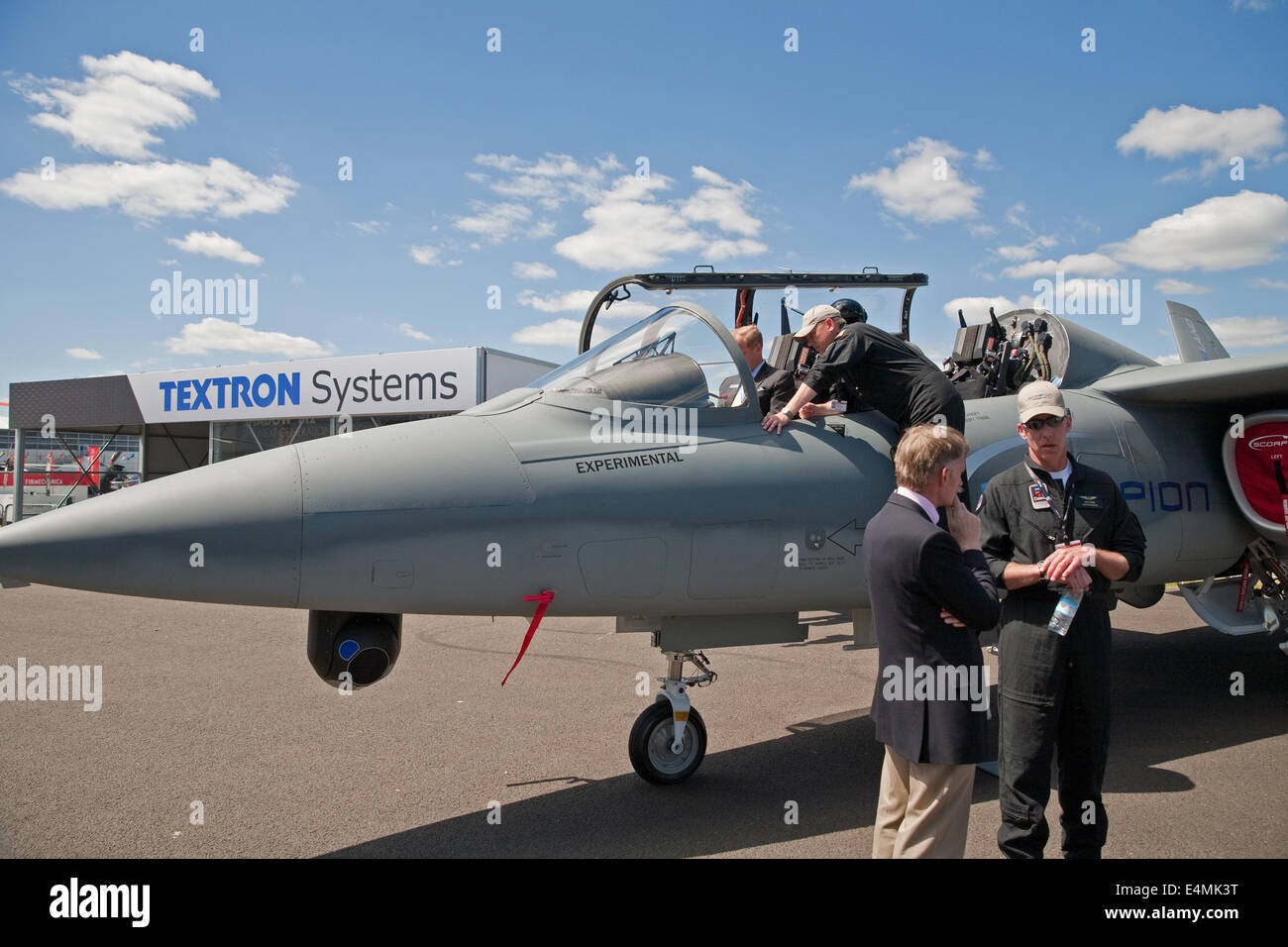 Farnborough, UK. 14th July 2014. N53 1TA Textron AirLand Scorpion on ...