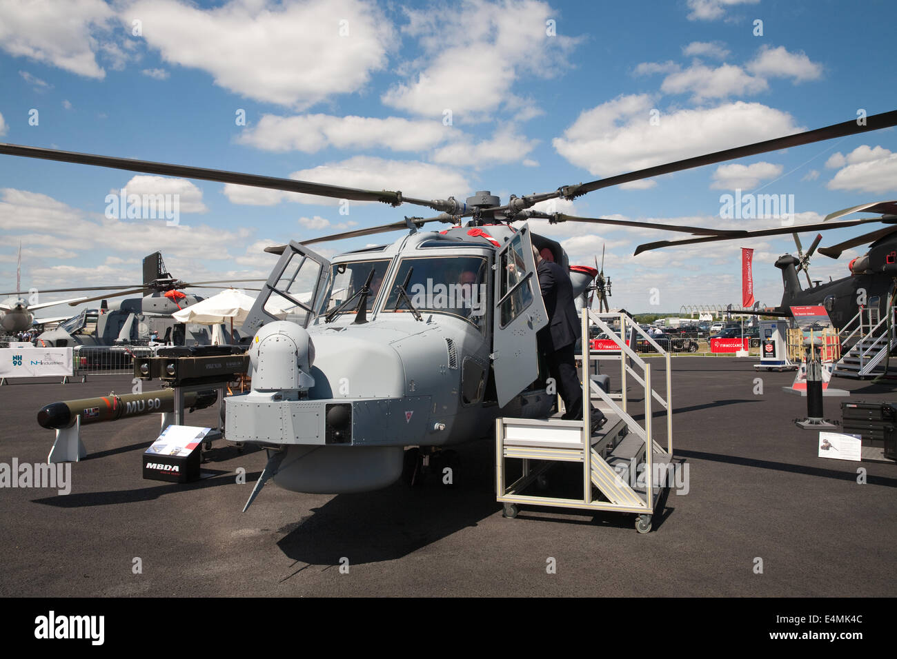 Farnborough, UK. 14th July 2014. agustawestland AW159 Wildcat ...