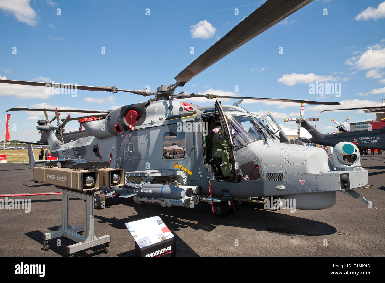 Farnborough, UK. 14th July 2014. agustawestland AW159 Wildcat ...