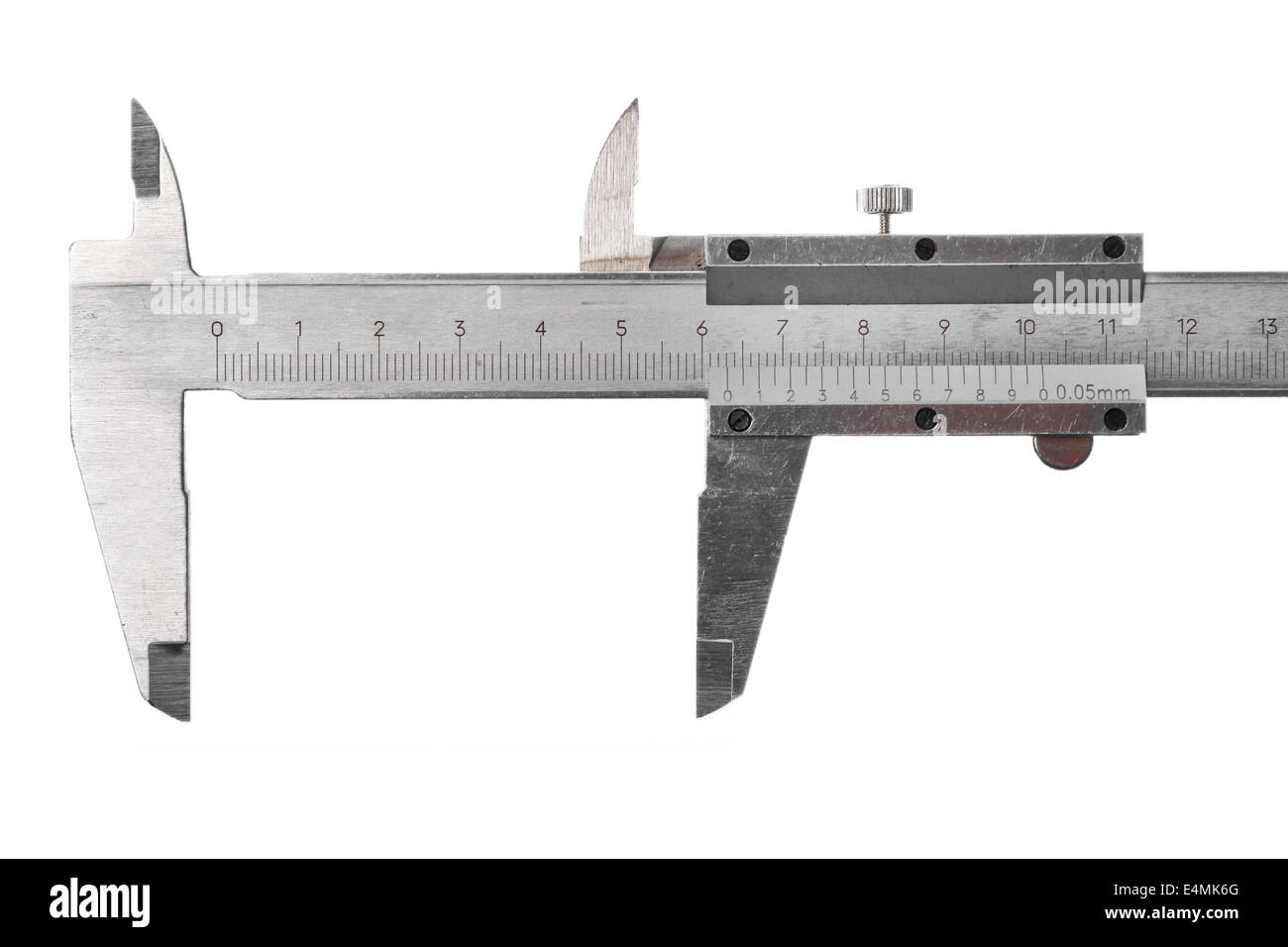 Close up shot of a caliper isolated on white Stock Photo - Alamy