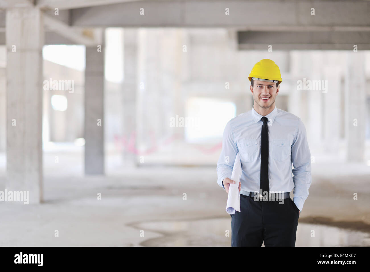 architect on construction site Stock Photo - Alamy