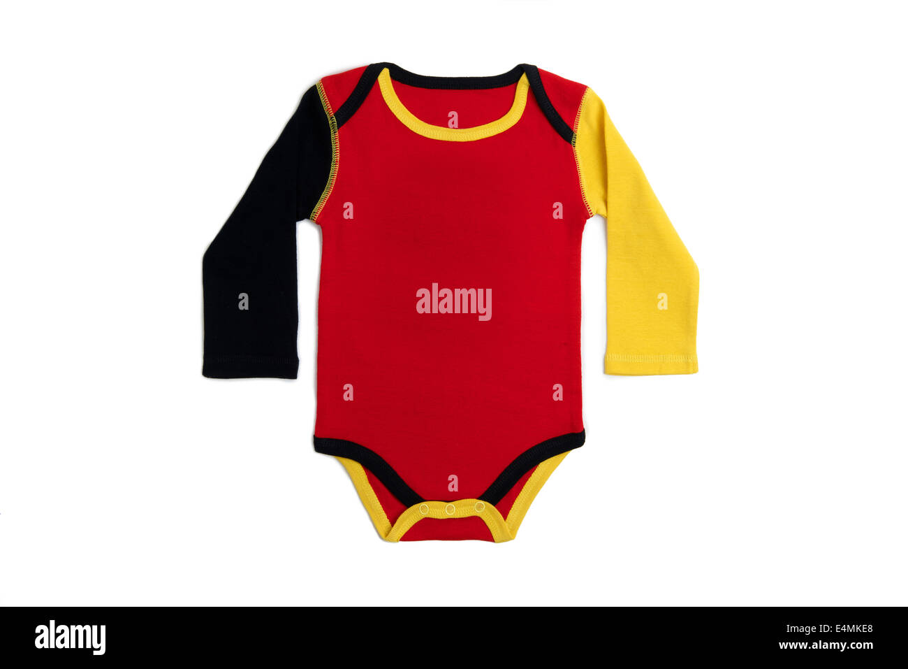 Long Sleeves Baby clothes in German colors on white background Stock ...