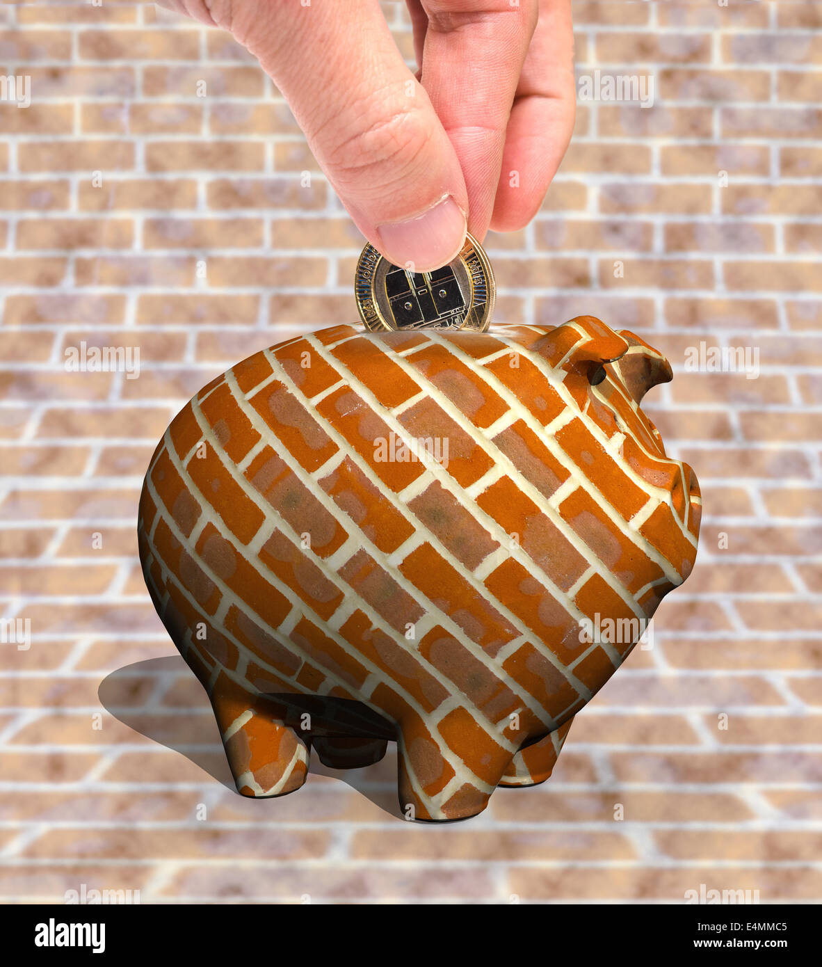 Piggy Bank rendered with bricks Investing in property Bricks and mortar ...