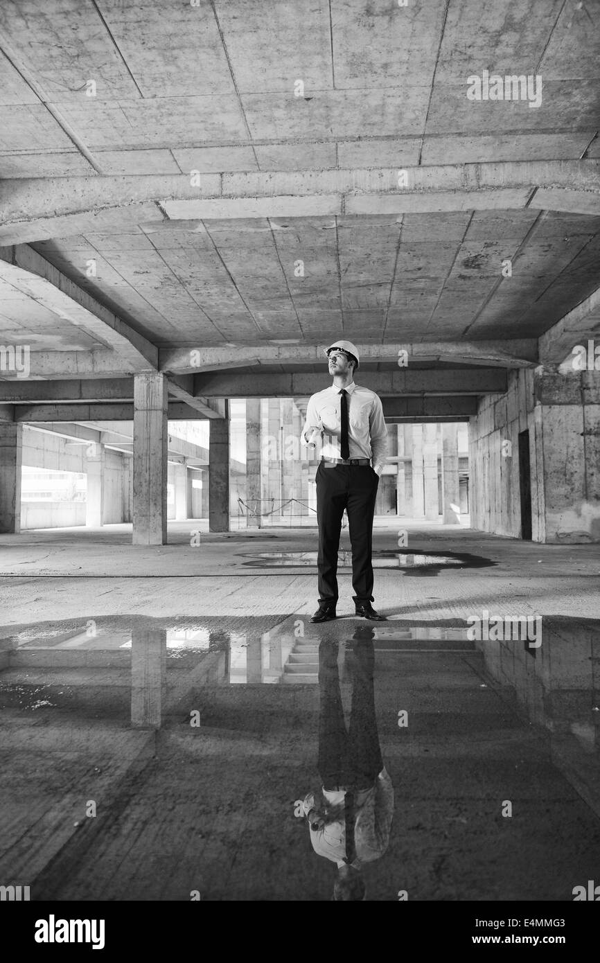 Construction company manager Black and White Stock Photos & Images - Alamy