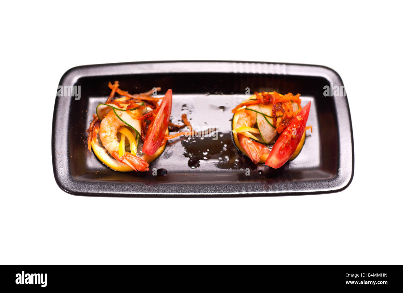 colorful prawn shrimps appetizer snack Stock Photo - Alamy