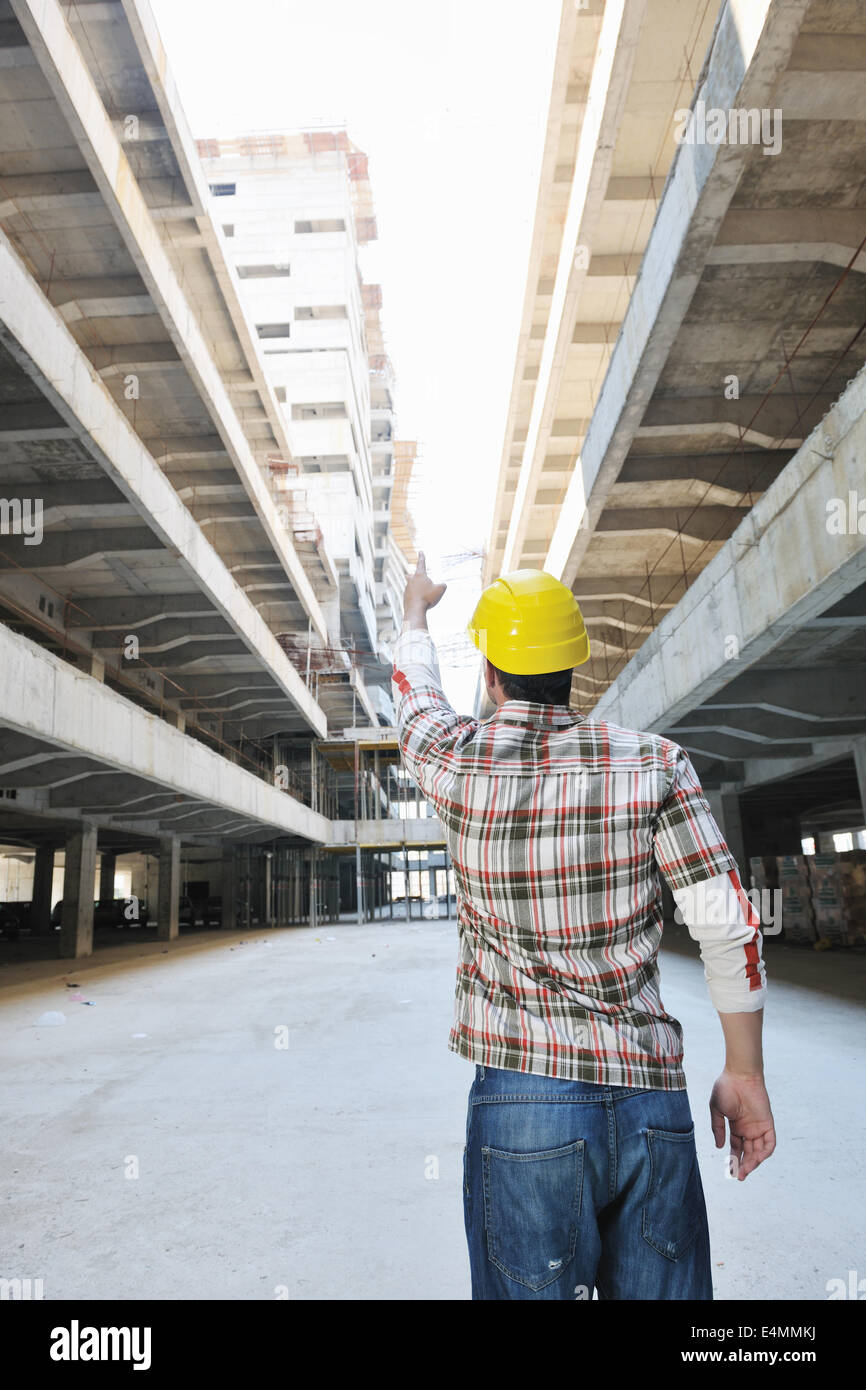 hard worker on construction site Stock Photo - Alamy