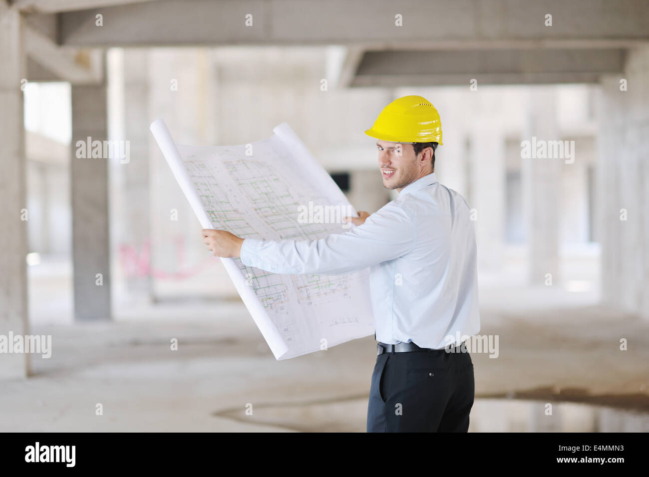 architect on construction site Stock Photo - Alamy