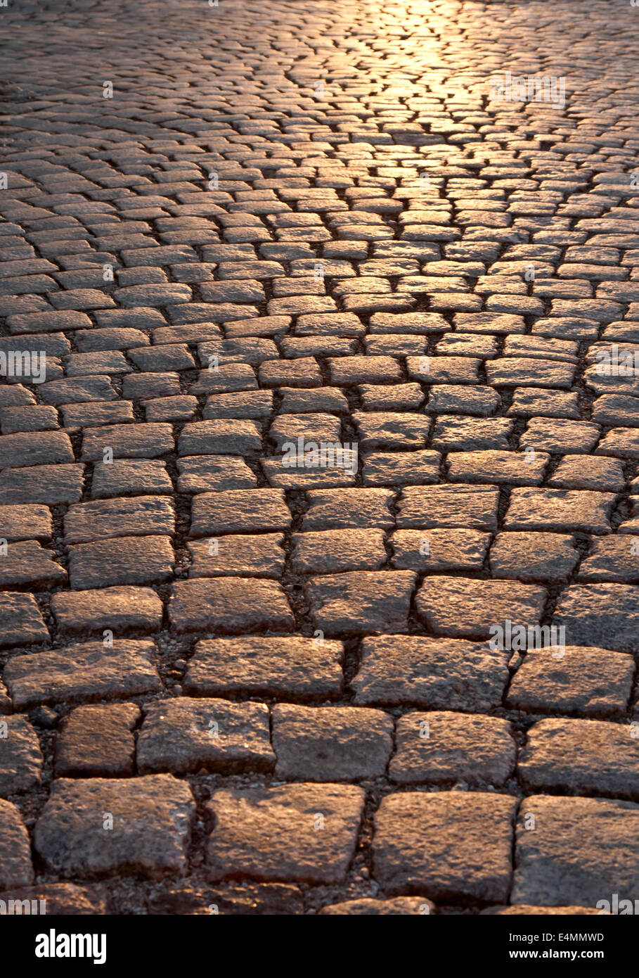 stone pavement in evening sunlight Stock Photo - Alamy