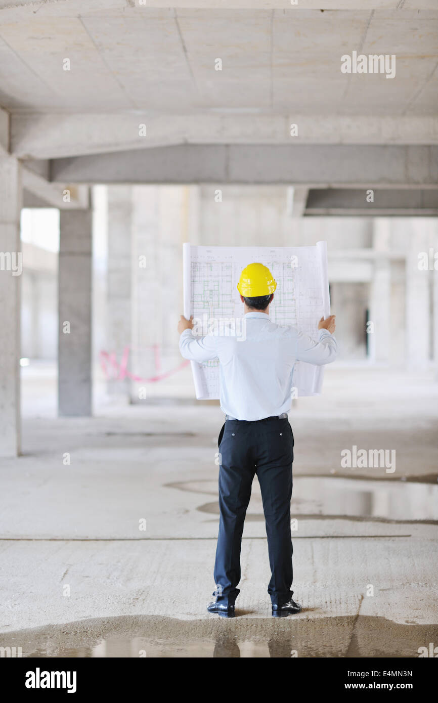architect on construction site Stock Photo - Alamy