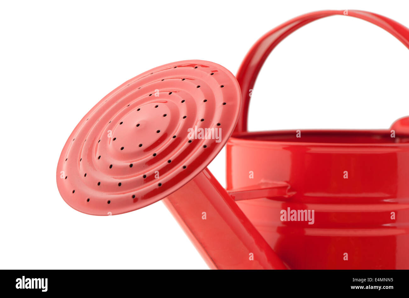 Red watering can Stock Photo - Alamy