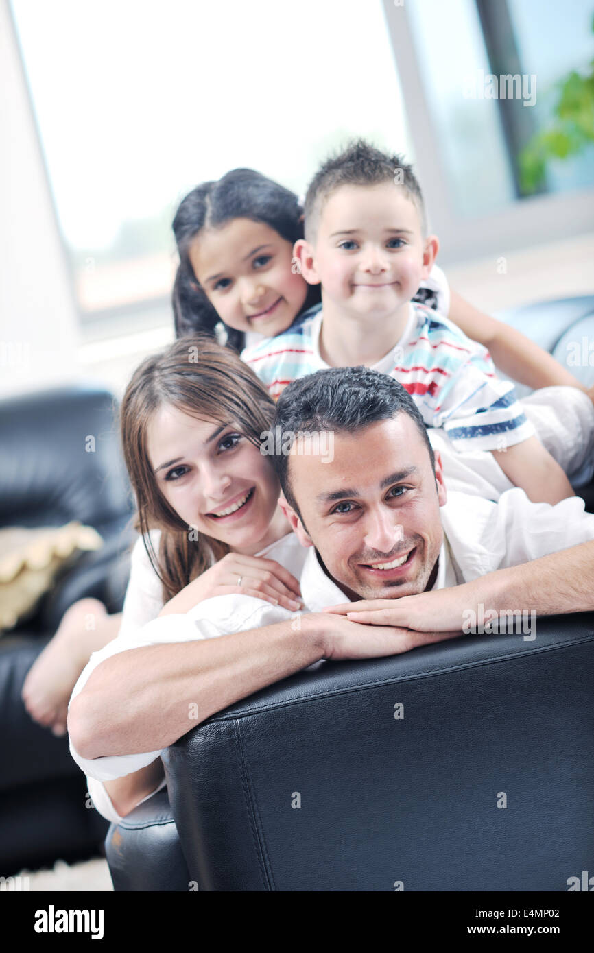 young family at home Stock Photo - Alamy