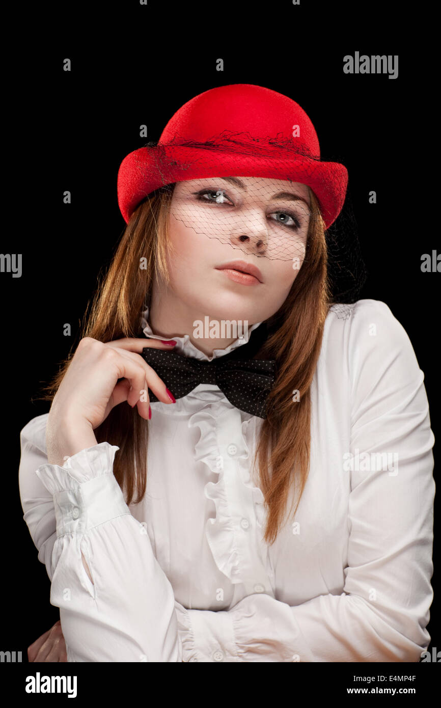 Portrait of a pretty young woman Stock Photo - Alamy