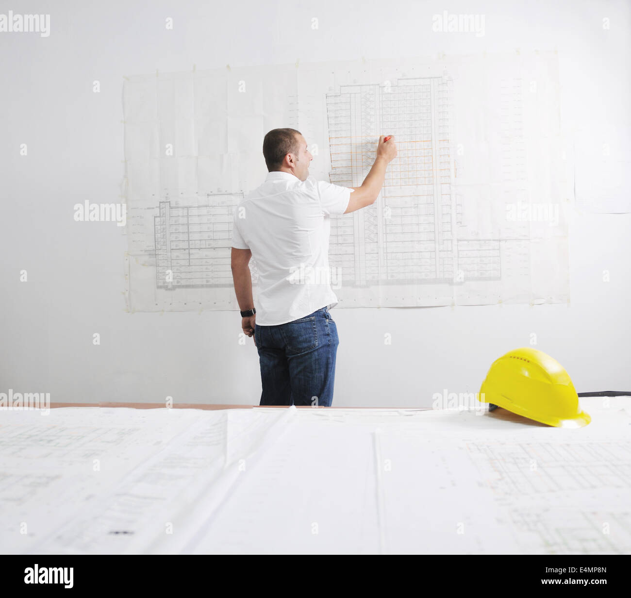 architect on construction site Stock Photo - Alamy