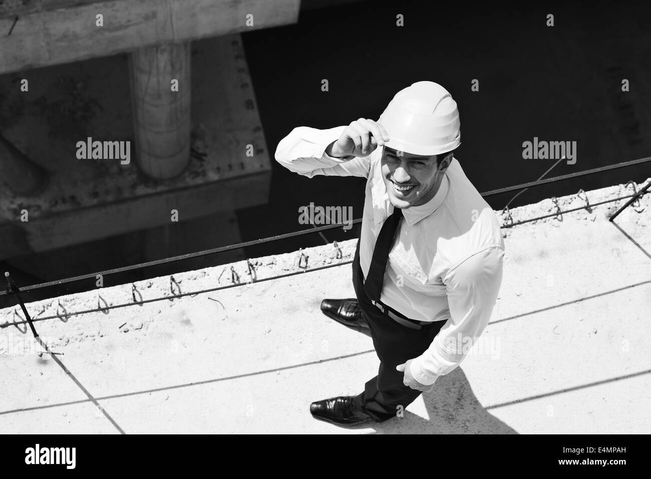 Urban construction site on Black and White Stock Photos & Images - Alamy