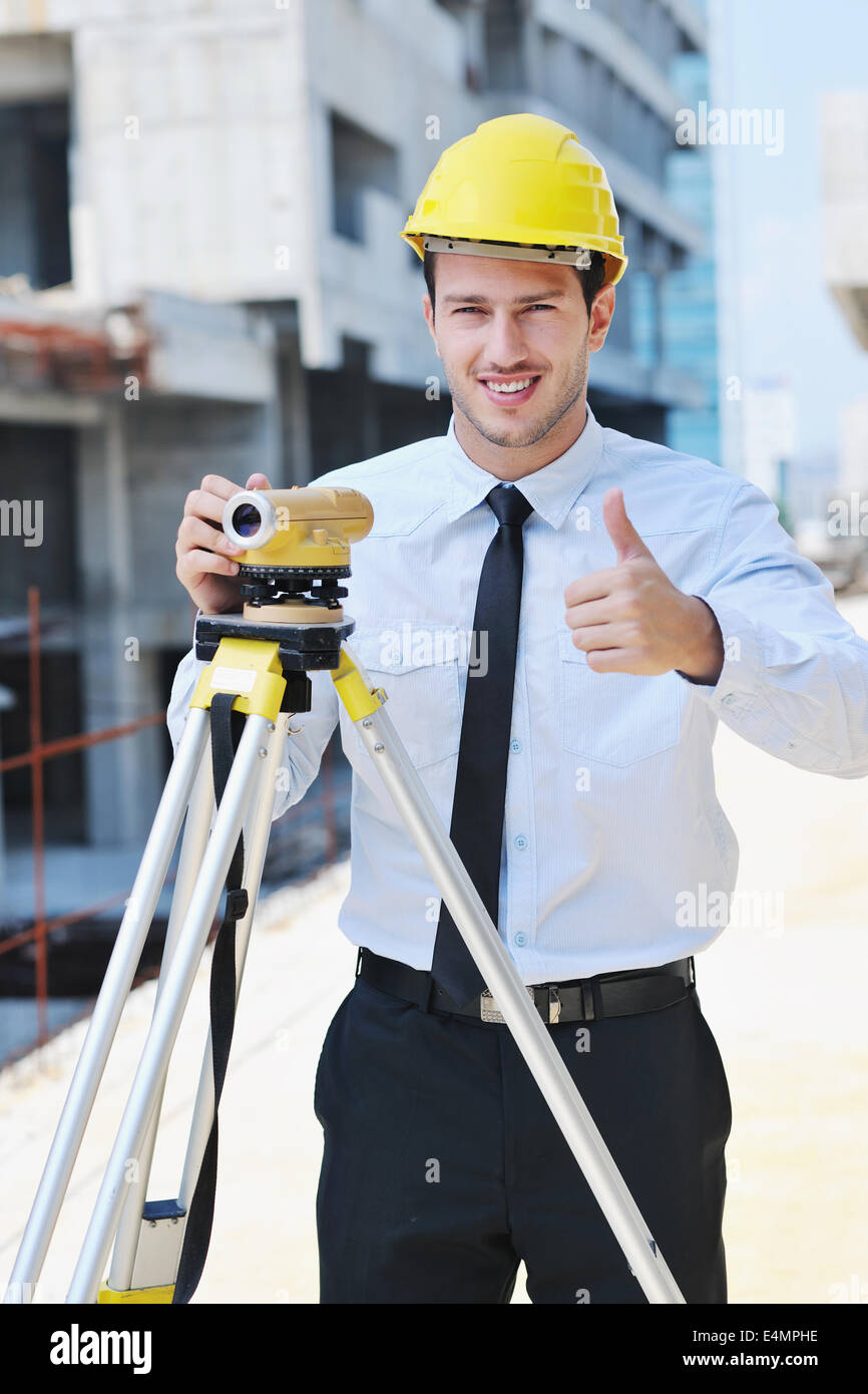 architect on construction site Stock Photo - Alamy
