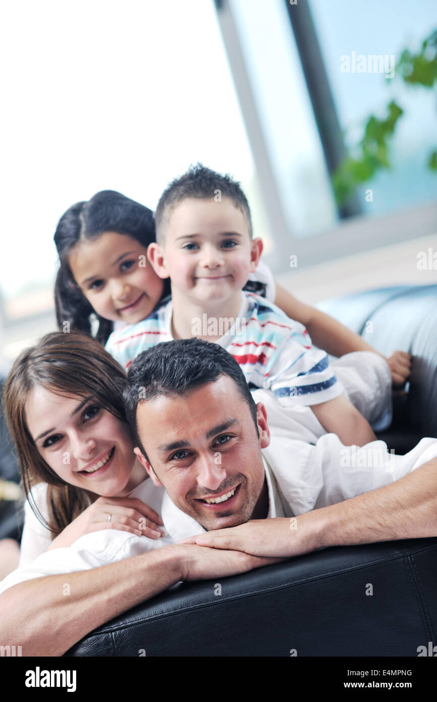 young family at home Stock Photo - Alamy