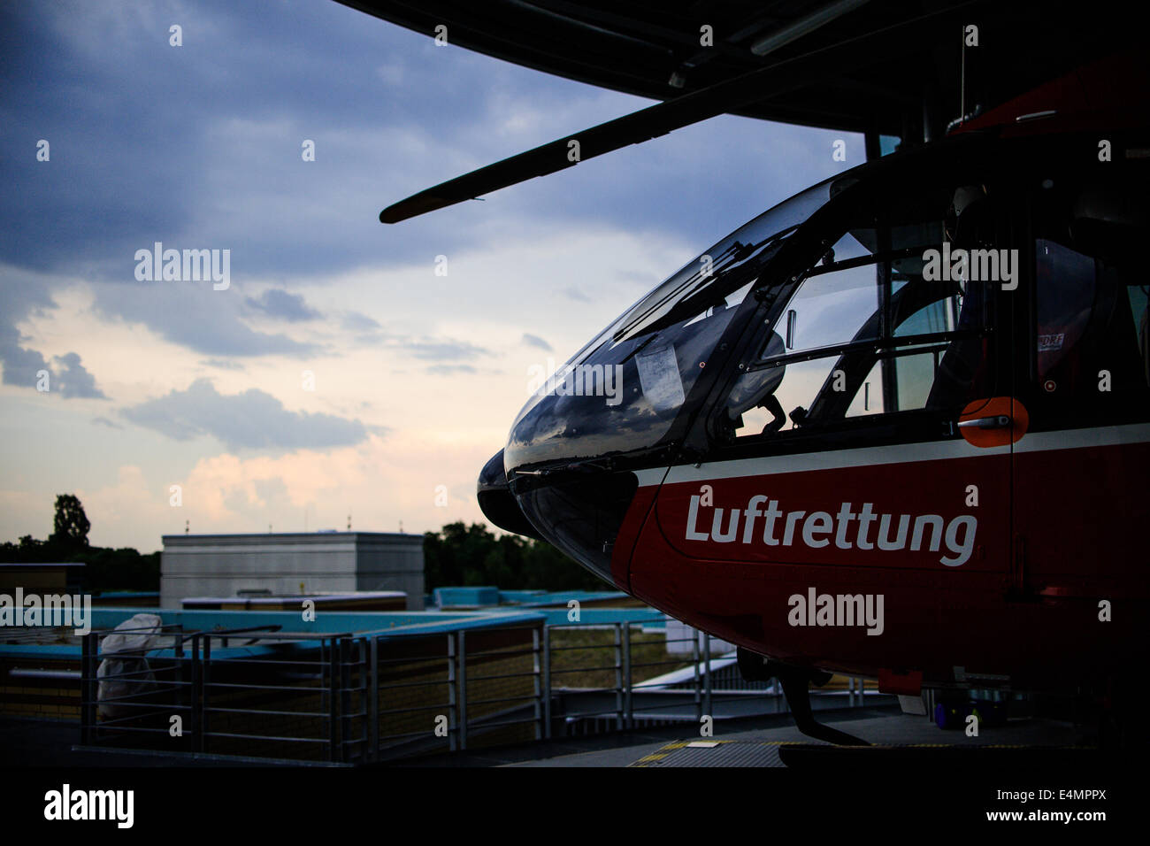 The DRF rescue helicopter "Christoph Berlin" Eurocopter EC145 is seen ...