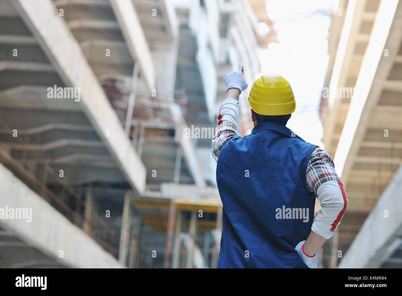 hard worker on construction site Stock Photo - Alamy