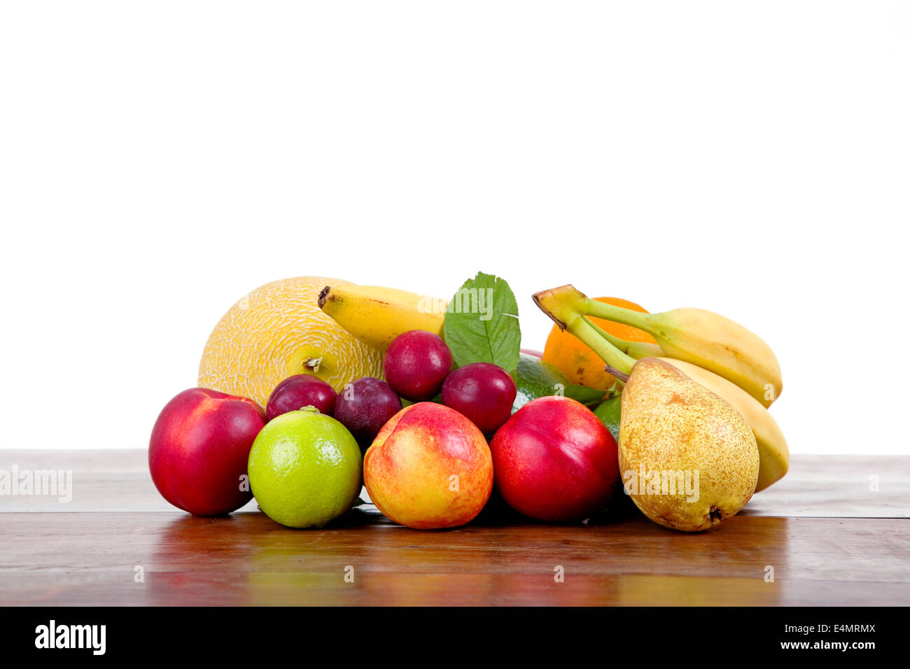 set of fruits isolated on white background Stock Photo - Alamy