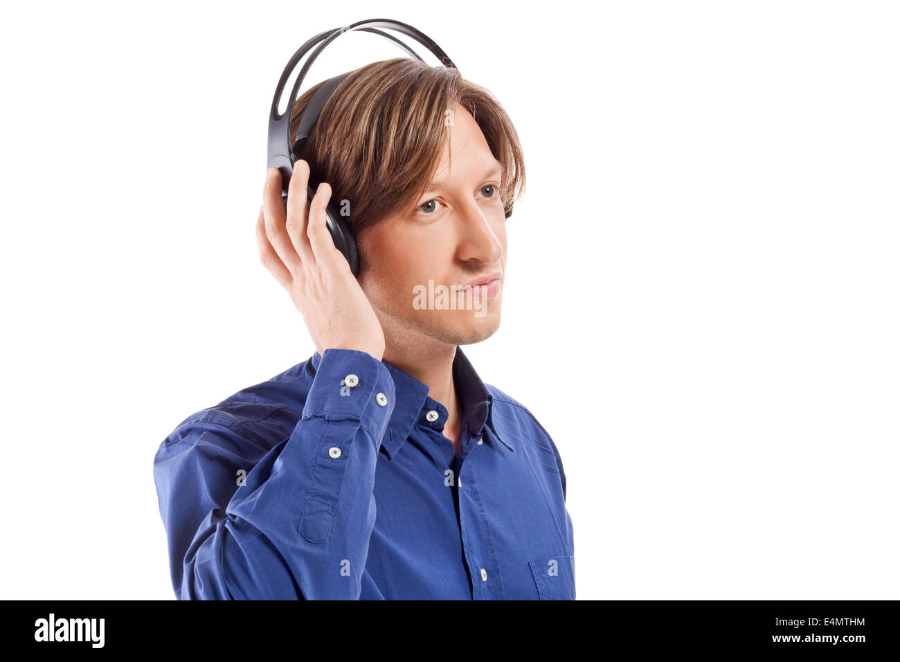 young men feeling the music Stock Photo - Alamy