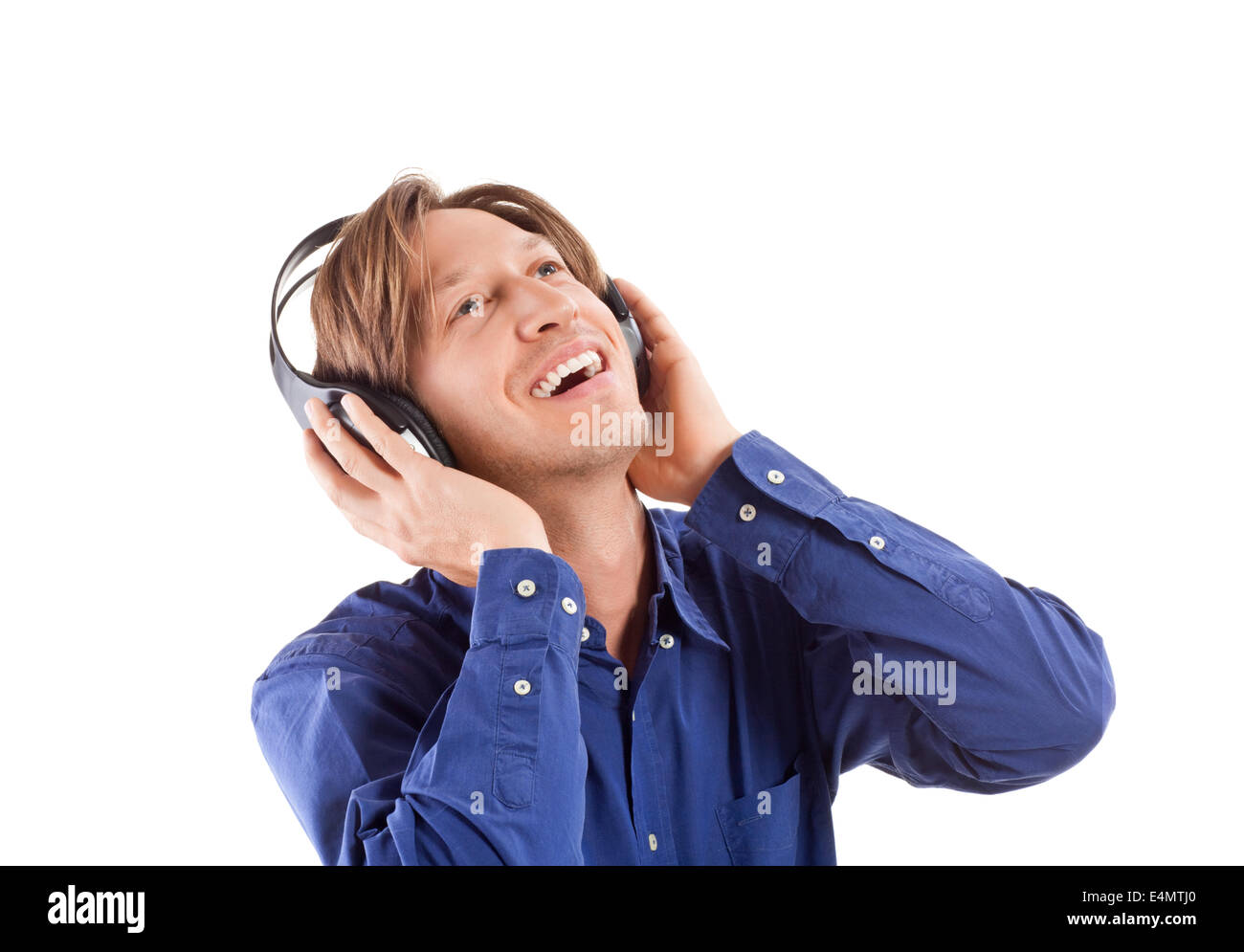 young men feeling the music Stock Photo - Alamy