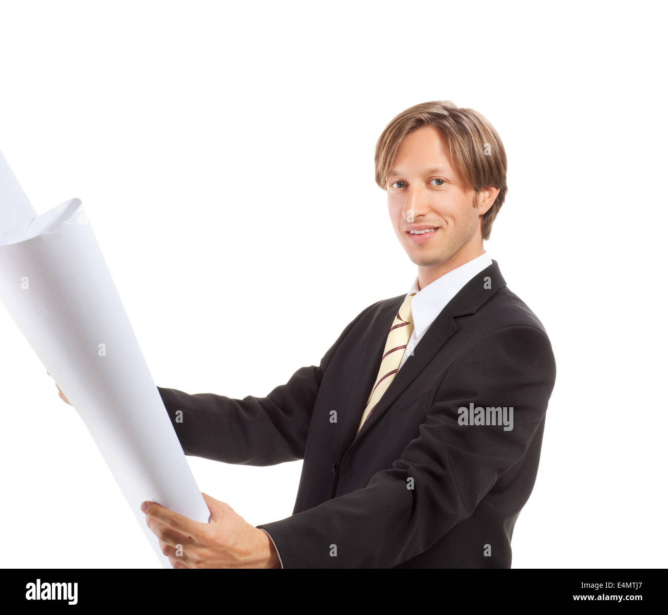 An architect wearing a hard hat Stock Photo - Alamy