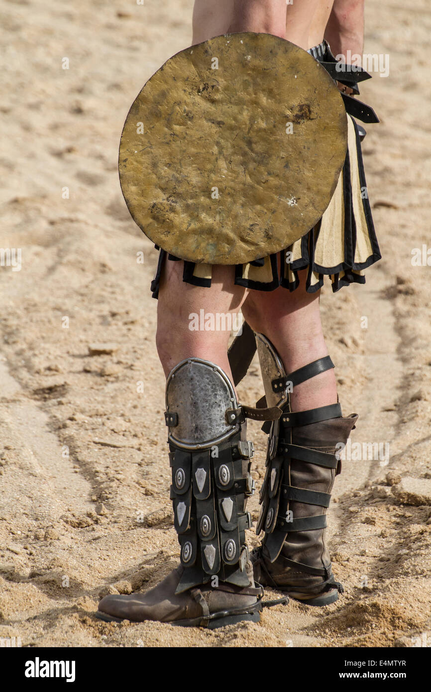 Shield, gladiator fighting in the arena of Roman circus Stock Photo - Alamy