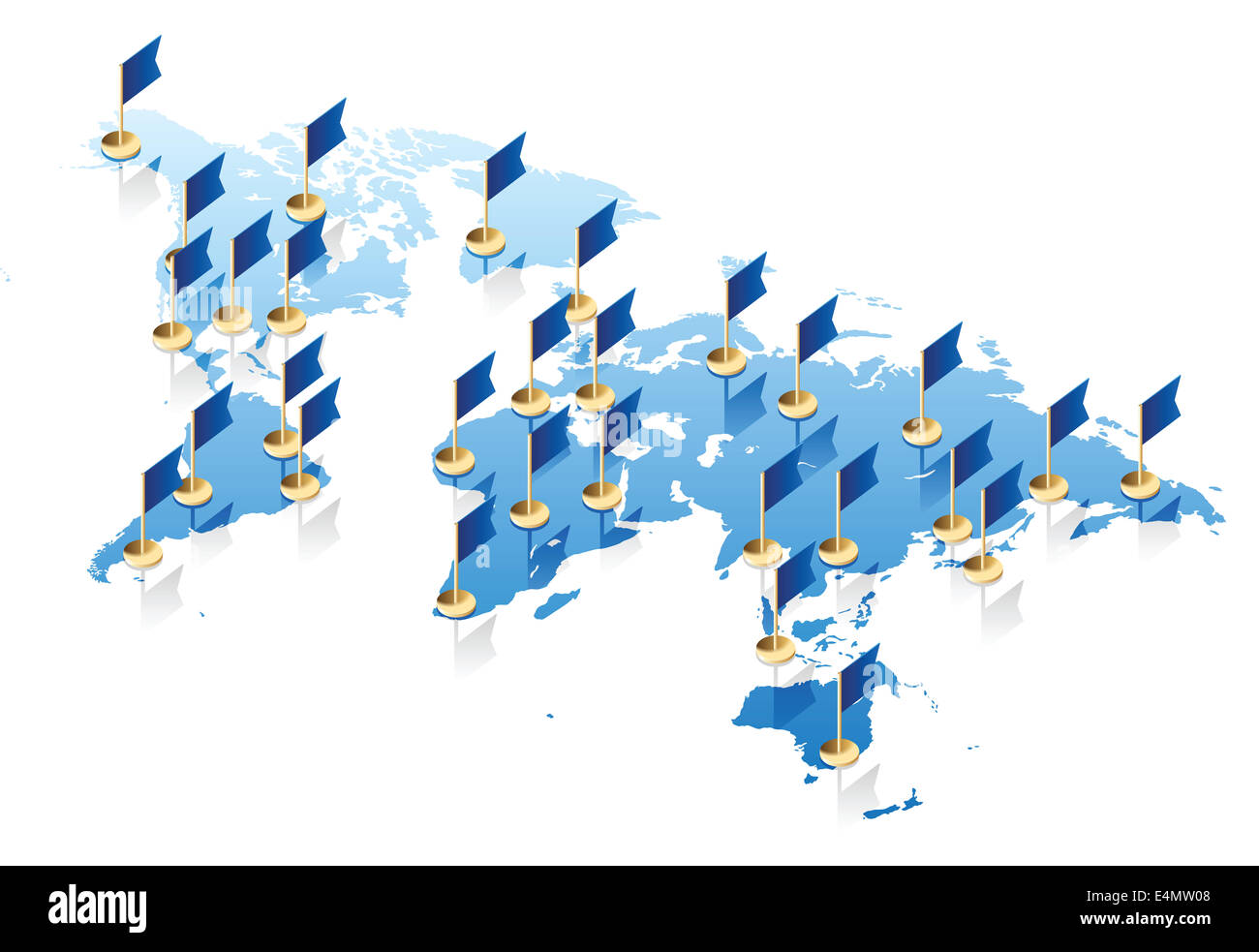 Global map flags hi-res stock photography and images - Alamy
