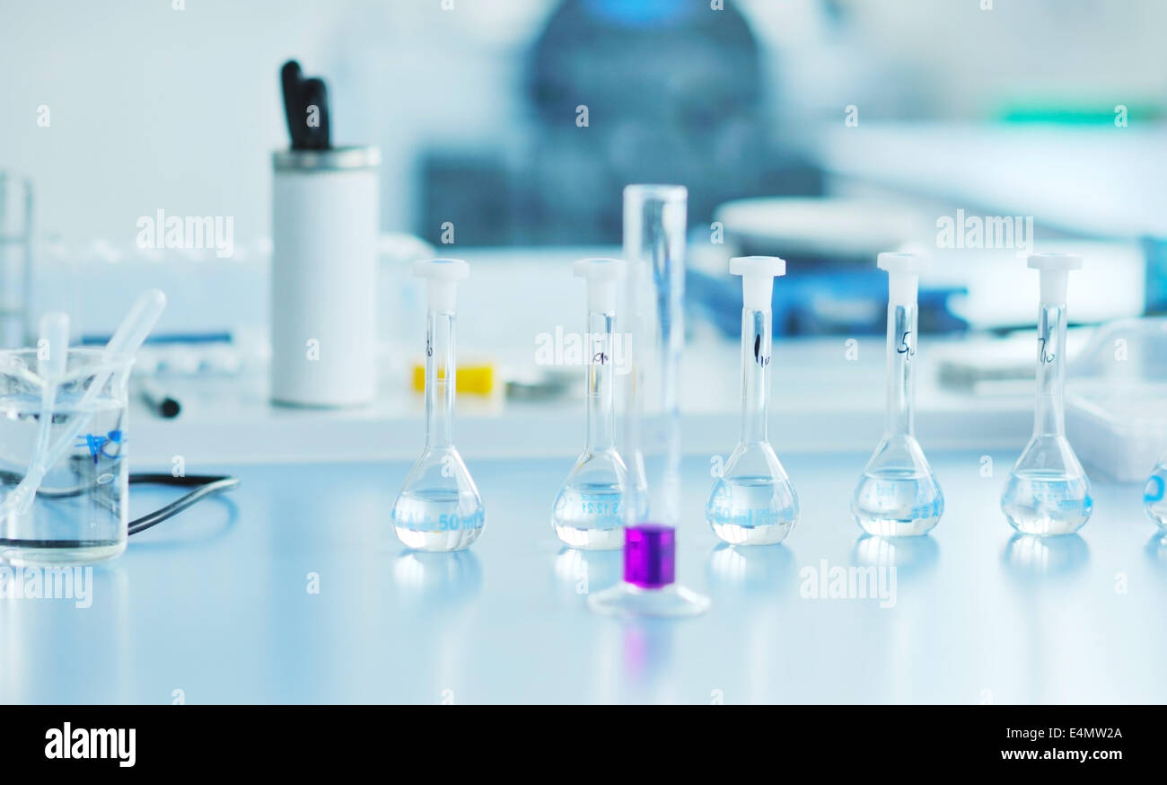 test tubes in bright modern labaratory Stock Photo - Alamy