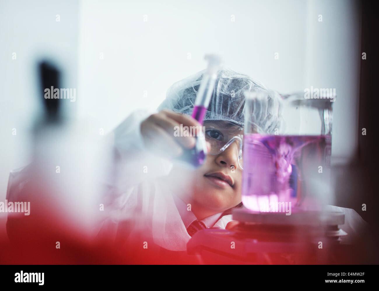 little child scientist in lab Stock Photo - Alamy